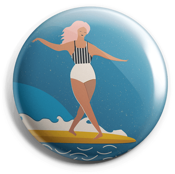 Luminous Mirror Button Badges : You Create. We Print. | Red Printing SG