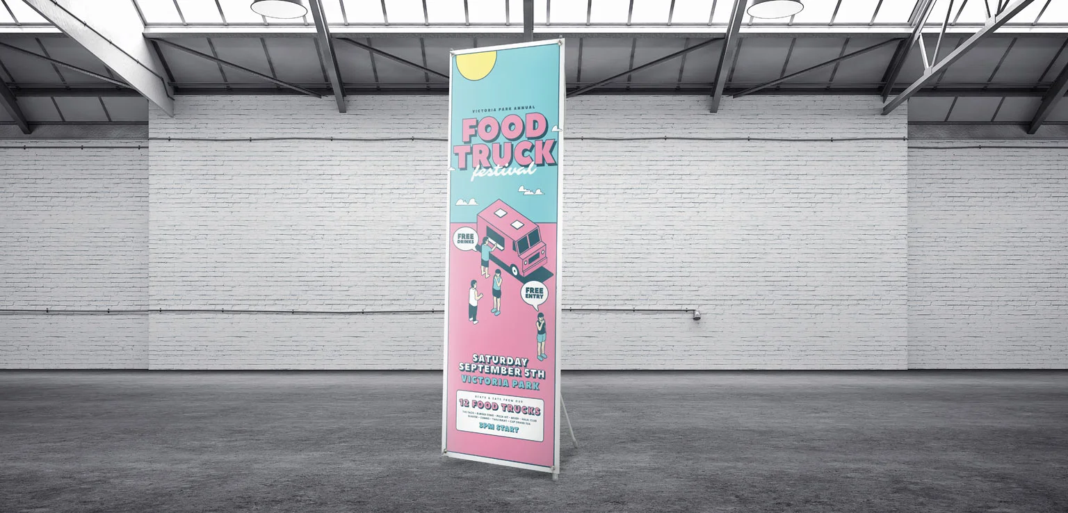 Mesh Standing Banners : You Create. We Print. | Red Printing SG