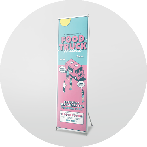 Mesh Standing Banners : You Create. We Print. | Red Printing SG